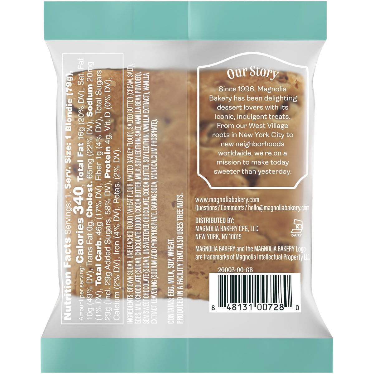 Chocolate Chunk Blondie - Grocery – Magnolia Bakery